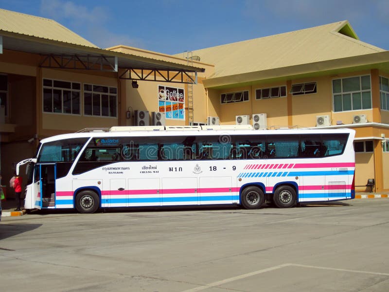 Sombattour. Super Longer Bus in Thailand Editorial Stock Image - Image ...