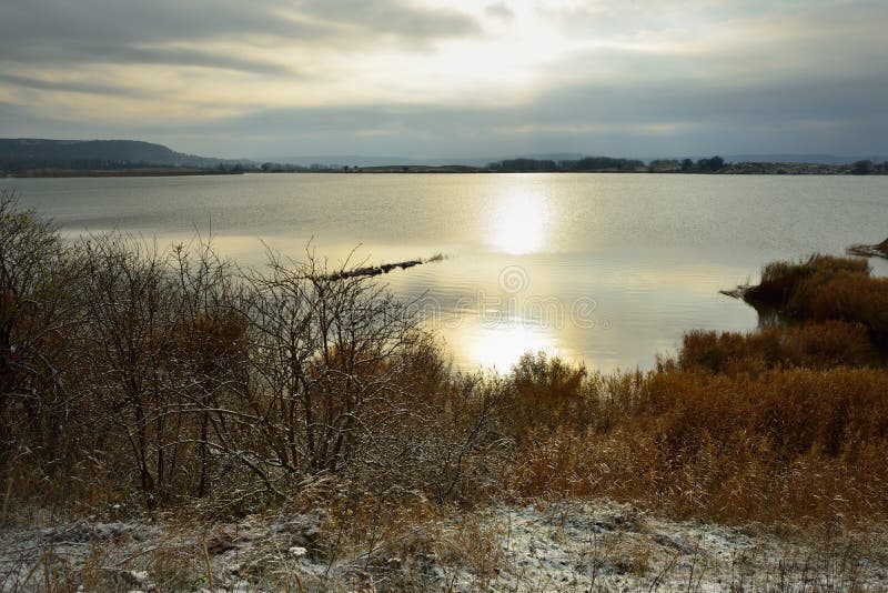 Somber morning stock image. Image of slope, nature, reflection - 46470415