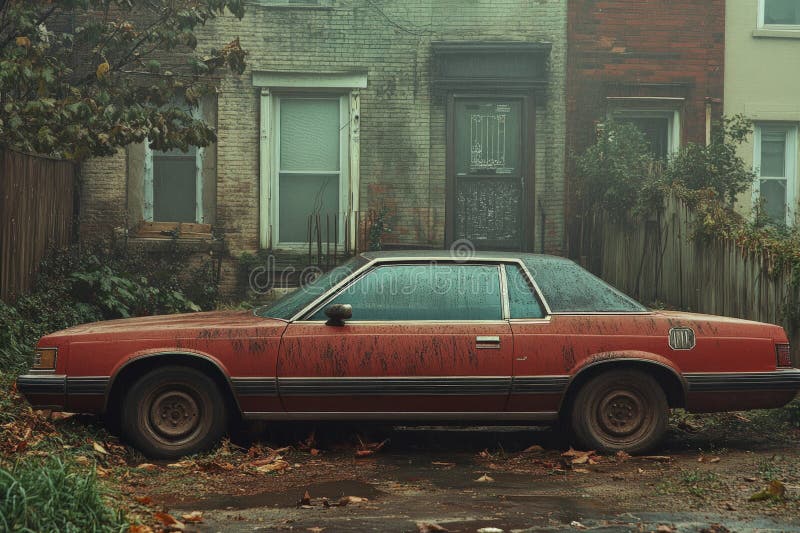 Somber Scene Neglected Neighborhood Intense Dramatic Social Theme Stock ...