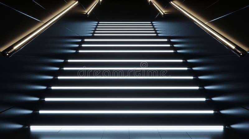 A Somber Setting with a Corridor of Softly Shining Luminescence Stock ...