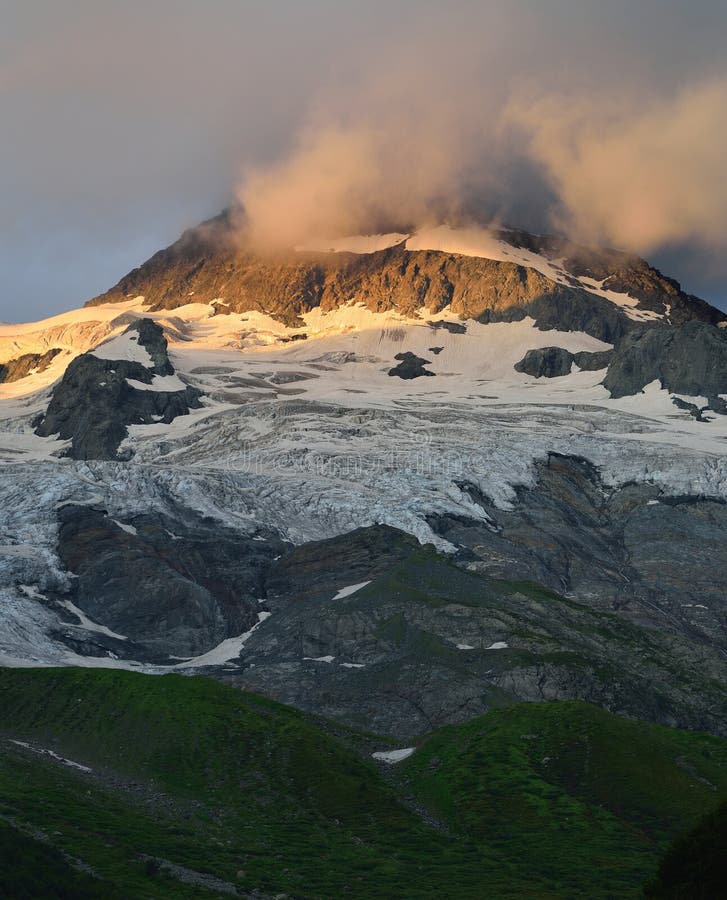 Somber sunset stock photo. Image of cloud, glacier, blue - 57351610