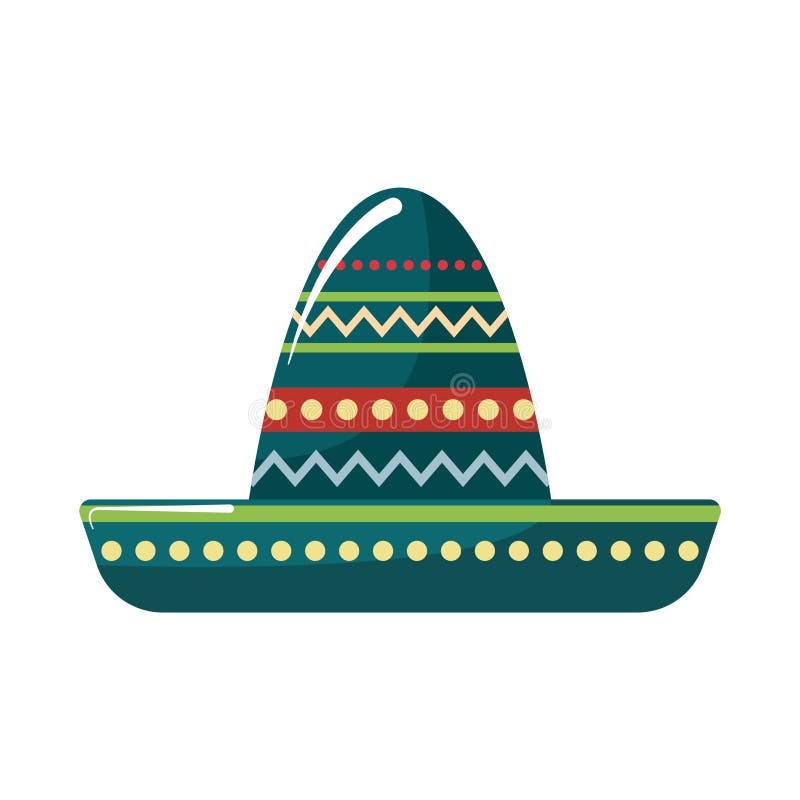 Sombrero Hat. Vector Illustration Decorative Design Stock Vector ...