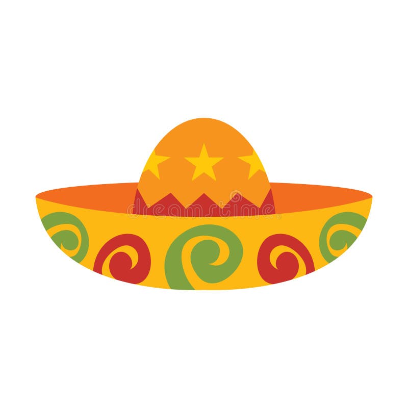 Sombrero Hat. Vector Illustration Decorative Design Stock Vector ...