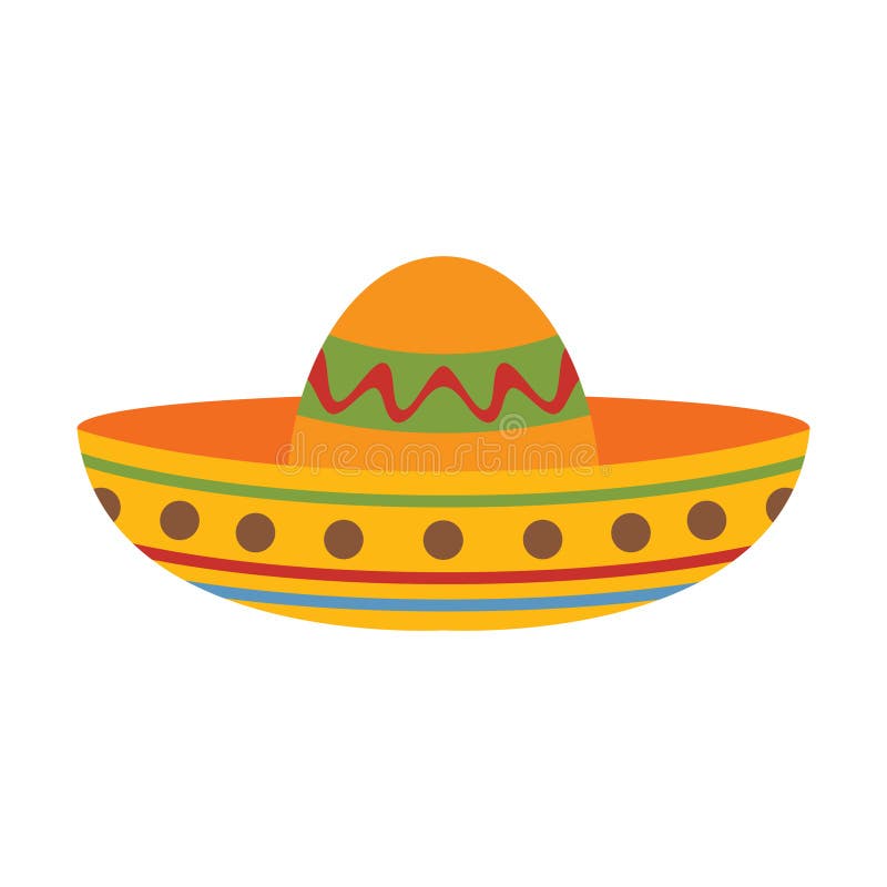 Sombrero Hat. Vector Illustration Decorative Design Stock Vector ...