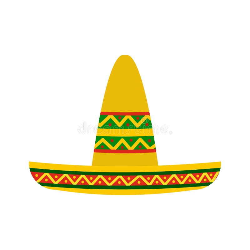 Sombrero icon cartoon stock vector. Illustration of celebration - 88448655