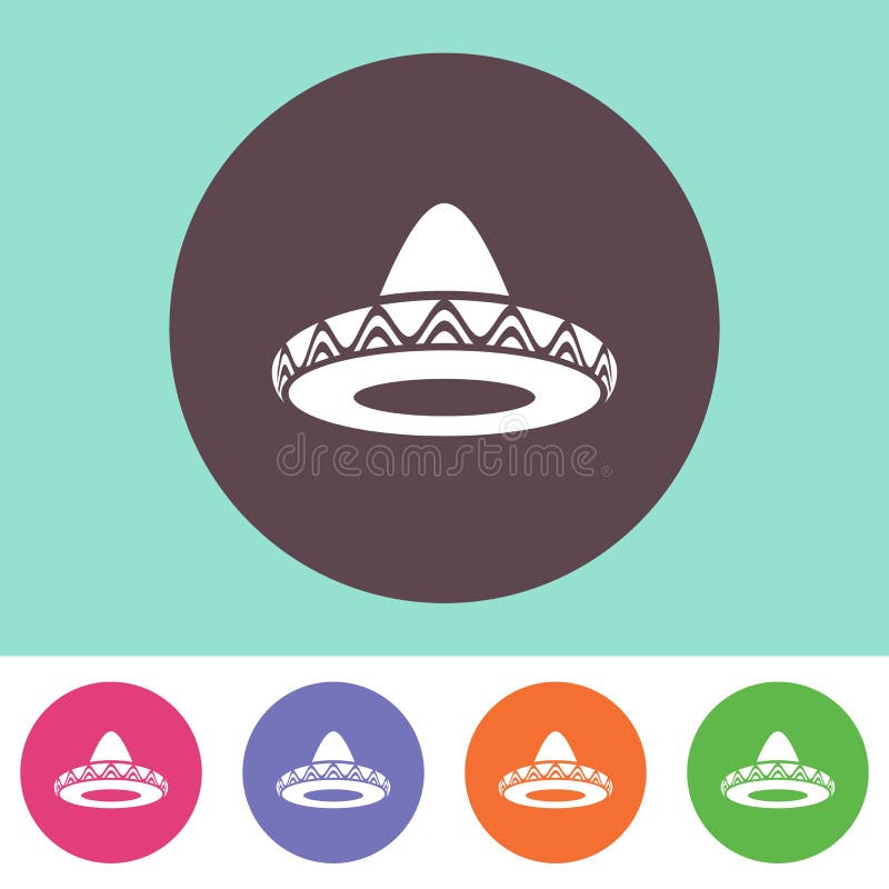 Sombrero icon stock vector. Illustration of emblem, retro - 52690556