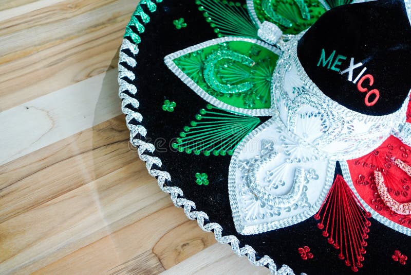 A Sombrero in Mexican Flag Colors Stock Image - Image of color, festive ...