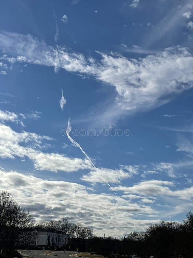 Some Abnormal Clouds in the Sky Stock Image - Image of morning, hill ...