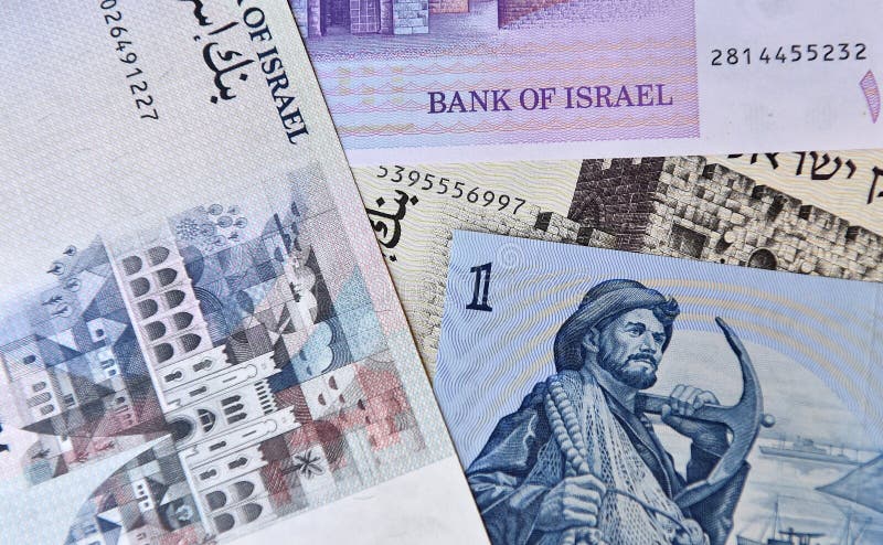 Some banknotes from Israel stock photo. Image of financial - 293207492
