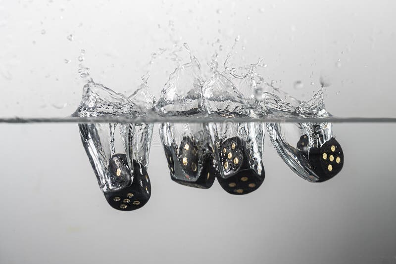 Dices splash in water stock image. Image of dice, lucky - 17503211