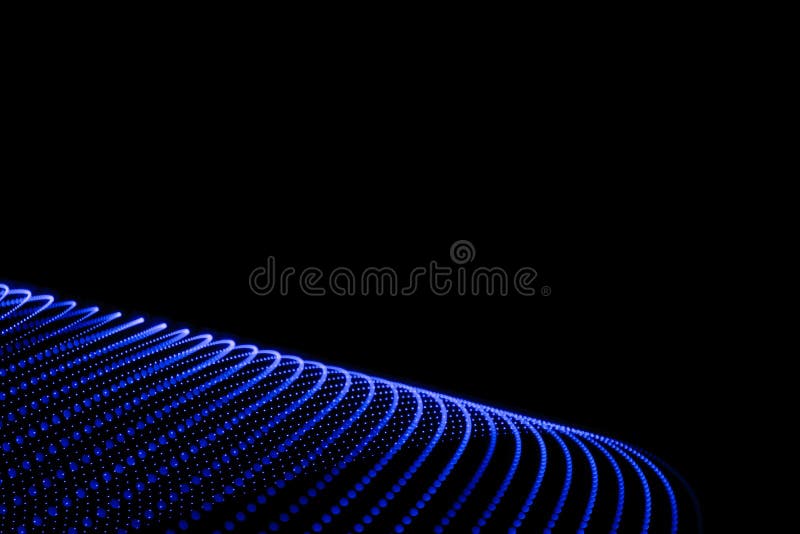 Some Blue Curved Lines of Abstract Points Stock Illustration ...