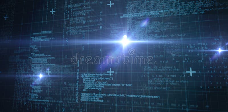 Some Blue matrix and codes stock illustration. Illustration of ...