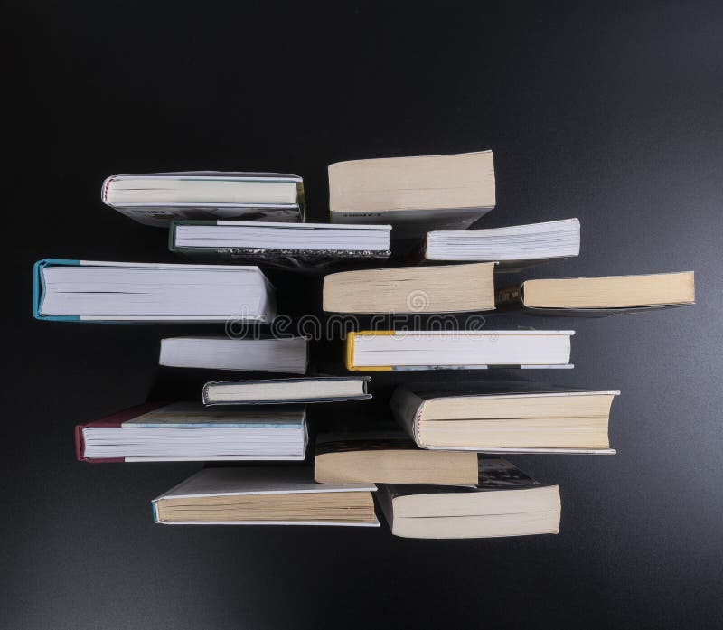 Some books seen from above stock image. Image of closeup - 159590765
