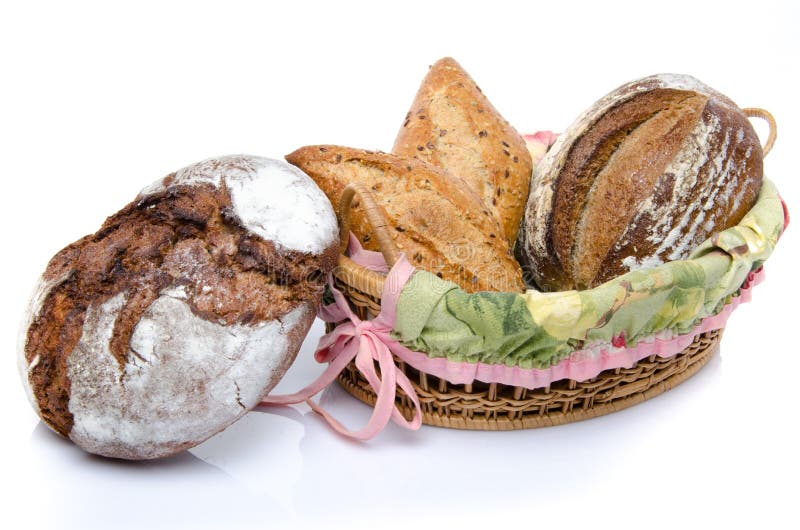 Some breads in a basket stock image. Image of meal, breadbasket - 39608505