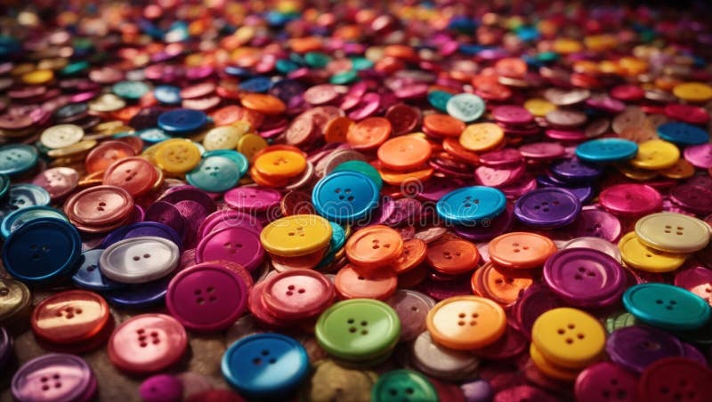 Some Bright Colored Buttons are Stacked on Top of Each Other Stock ...