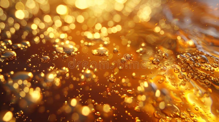 Some Bubbles of Water that is Floating in a Puddle and Sunlight Stock ...