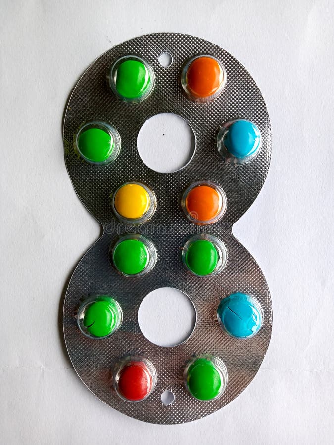 Some Candy Colourful Isolated on White Background. Stock Photo - Image ...