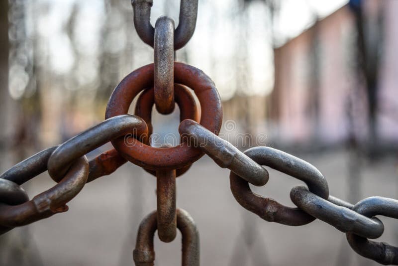 Some Chains Linked Together Stock Photo - Image of strength, metal ...