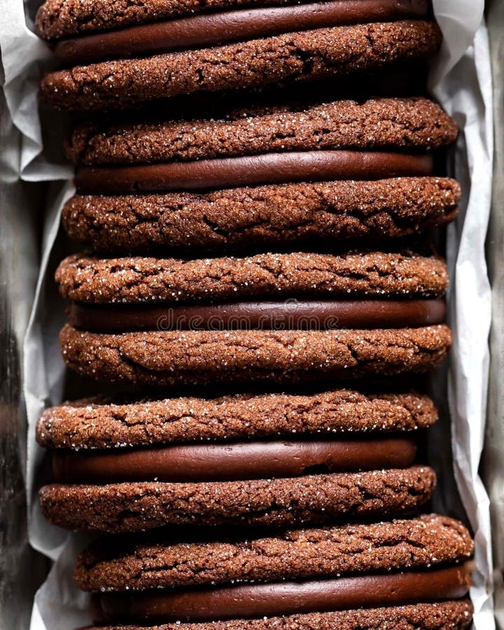 Some chocolate biscuits stock image. Image of cocoa - 326752085