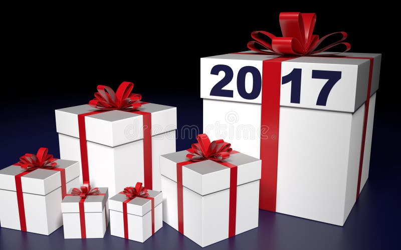 Some christmas gifts stock illustration. Illustration of white - 80066252