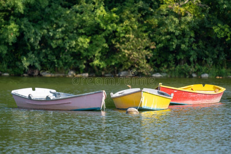 Colorful rowboats stock photo. Image of tranquility, idyllic - 15618088