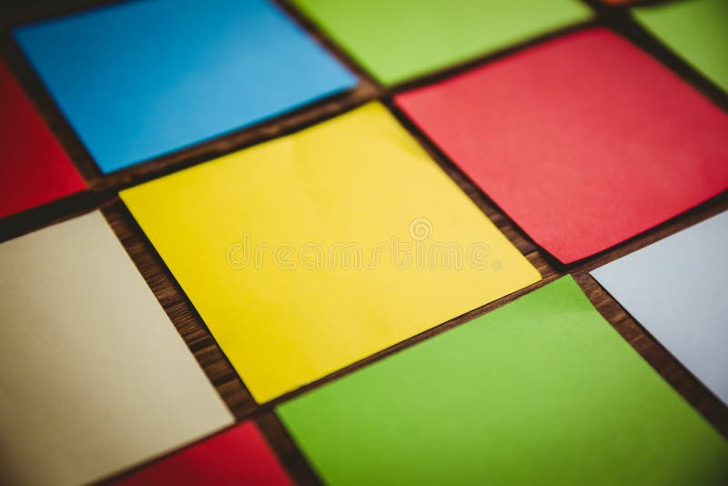 Some Colorful Sticky Post Its Stock Photo - Image of notes, green: 53043348