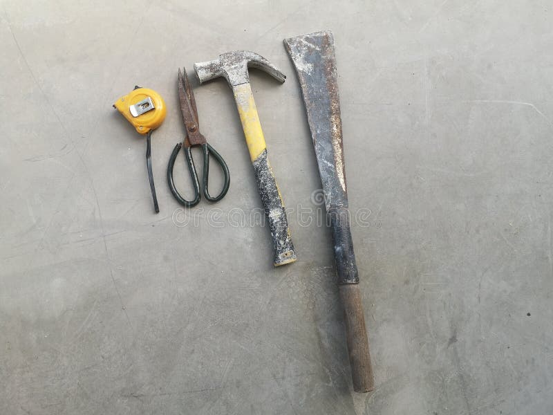 Some Common Tools Used for Home Repairs and Handyman Work. Stock Image ...