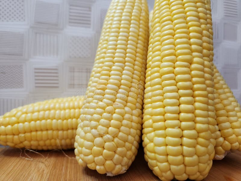 Some Corns on the Wood Surface Stock Image - Image of natural ...