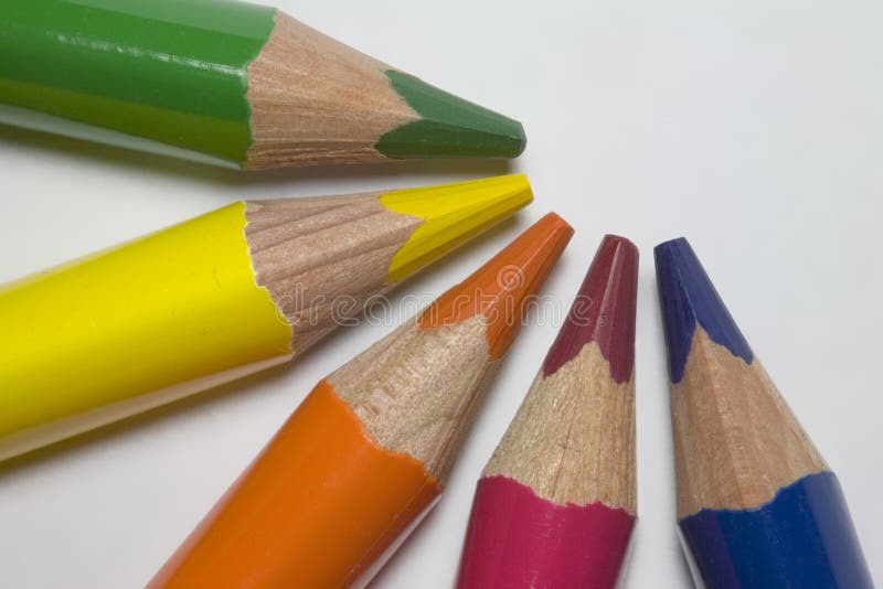 Some crayons stock image. Image of coloured, pegs, school - 15208703