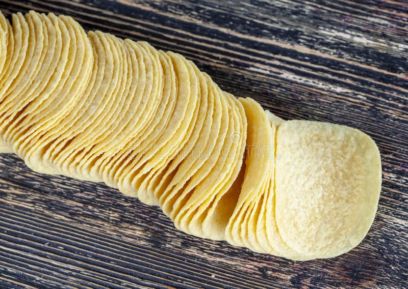 Some Crispy Natural Potato Chips without Packaging Stock Image - Image ...