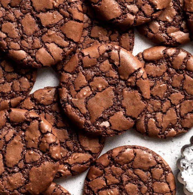 Some Crunchy Chocolate Cookies Stock Image - Image of sugar, bakery ...