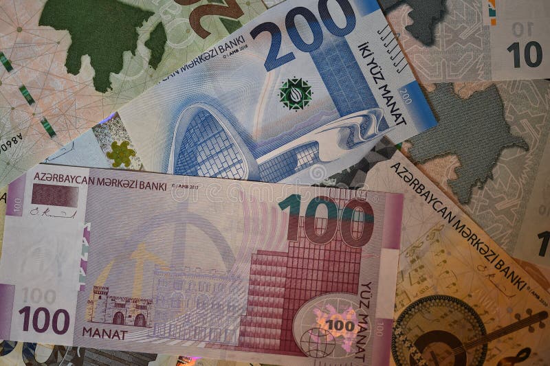 Some Current Banknotes of Azerbaijan Stock Image - Image of bank ...