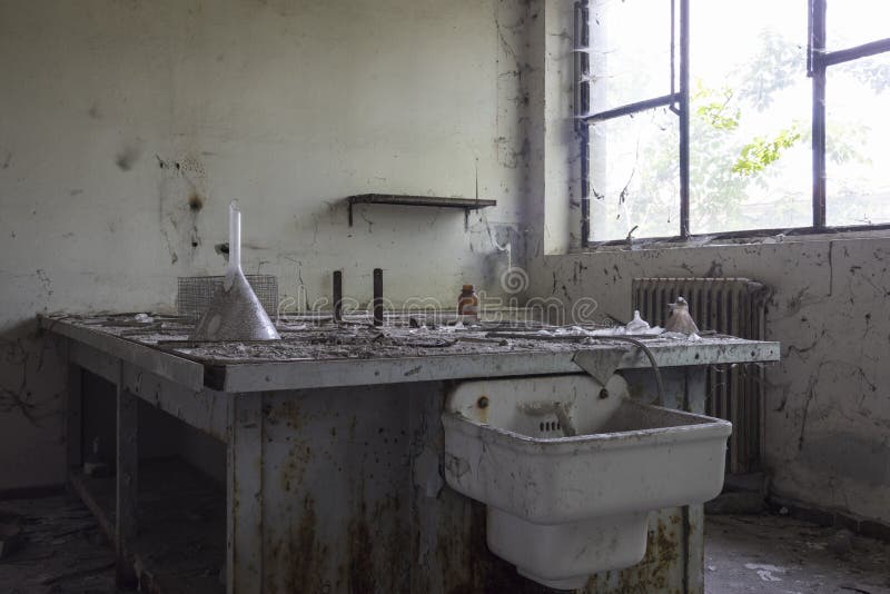 Details of an Abandoned Laboratory Stock Image - Image of idle, dust ...