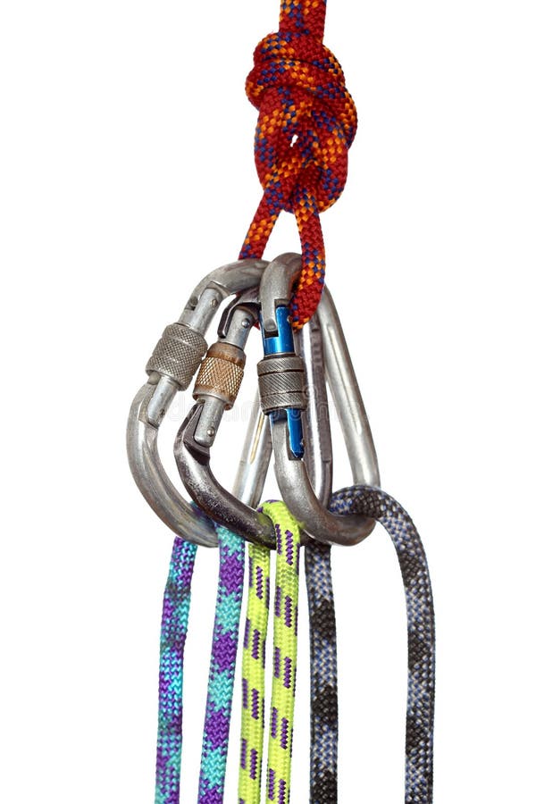 Some Different Ropes with Hooks Stock Photo - Image of hook, background ...