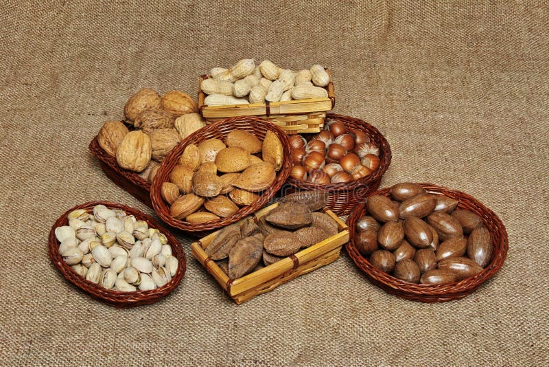 Some Edible Seed Types in Their Shells Stock Photo - Image of excelsa ...