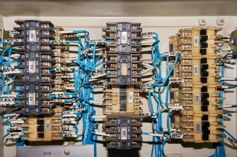 Some Electrical Relay is Mounted on the Mounting Panel. Relays Inserted ...