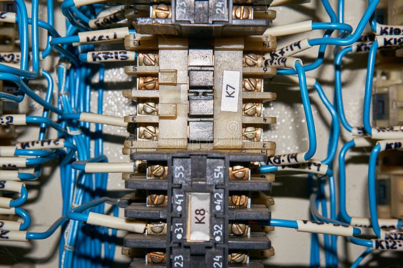 Some Electrical Relay is Mounted on the Mounting Panel. Relays Inserted ...