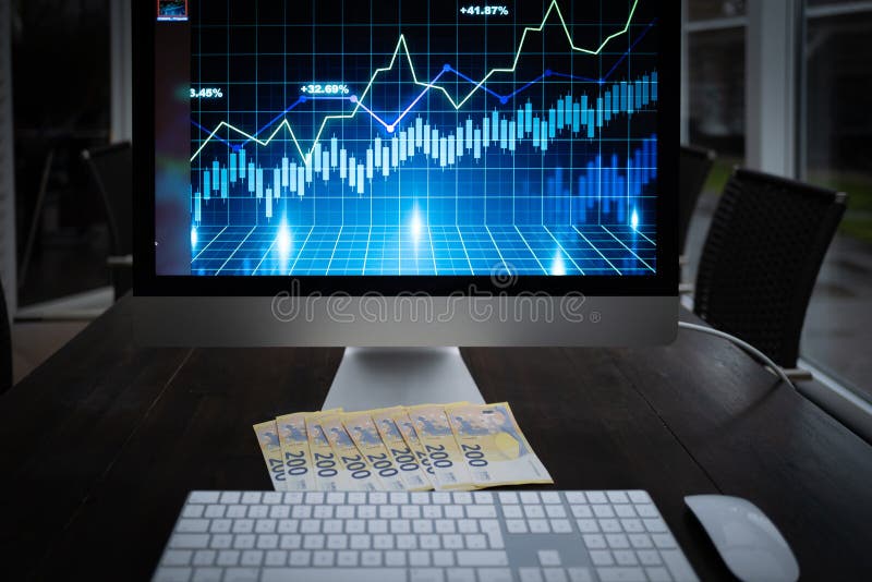 Some 200 Euro Banknotes are Lying Next To a Computer Keyboard Stock ...