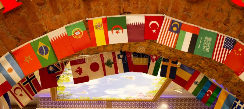 Some Examples of Collection of International Flags Stock Image - Image ...