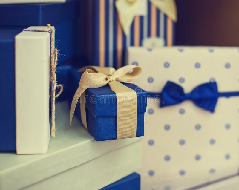 Some gift boxes stock image. Image of birthday, present - 79750337