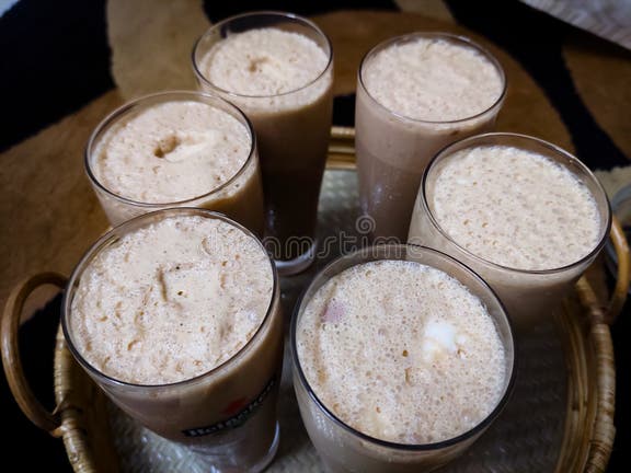 Some Glasses are Full of Lacchi Ready for Serving Stock Image - Image ...