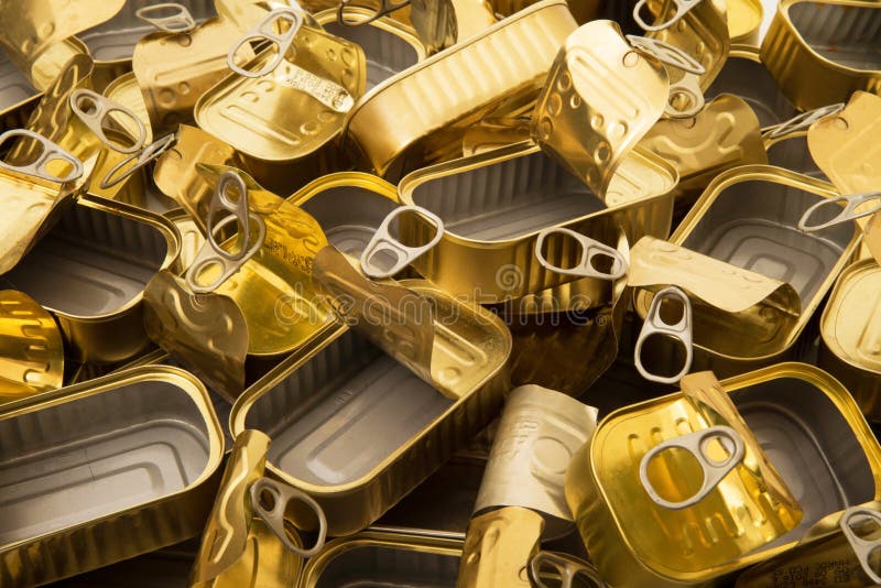 Golden metal food boxes stock photo. Image of element - 156550276