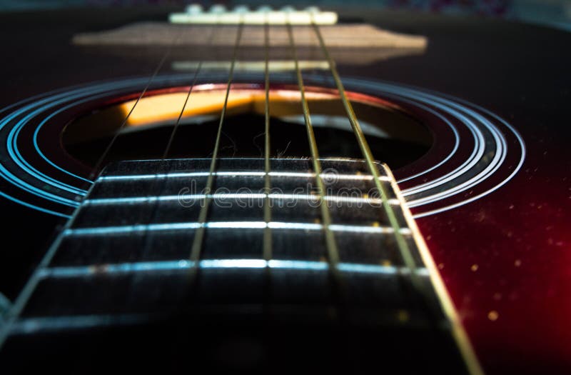 Some guitar strings. stock image. Image of entertainment - 126925345