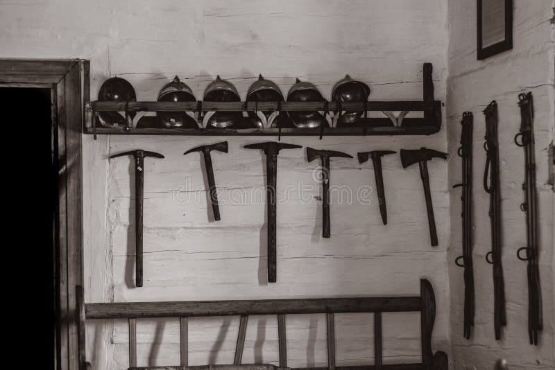 Hammers and Carpenter Tools Hung on a Wall Stock Photo - Image of work ...