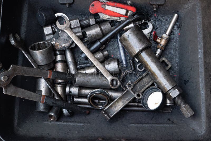 Some Hardware Tools Horizontal Composition Stock Image - Image of ...