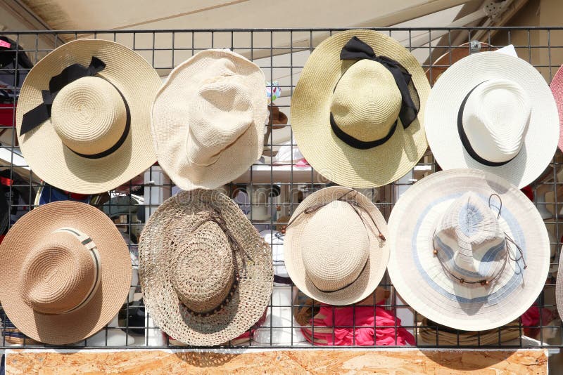 Hats and Many of Hat Stacks in the Shop Stock Photo - Image of design ...