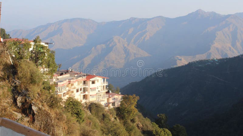 Mussoorie Himalayan Mountain Range Scene Stock Photo - Image of jhandi ...