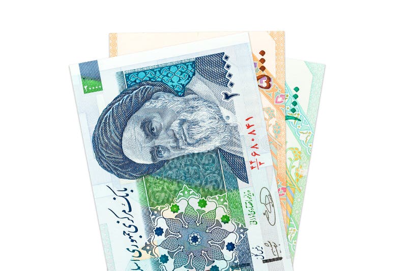 Some Iranian Rial Bank Notes Stock Photo - Image of closeup, paper ...
