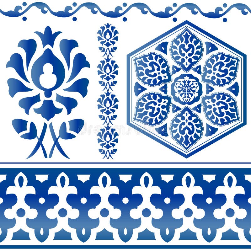 Islamic Flower Pattern on White Stock Vector - Illustration of moorish ...