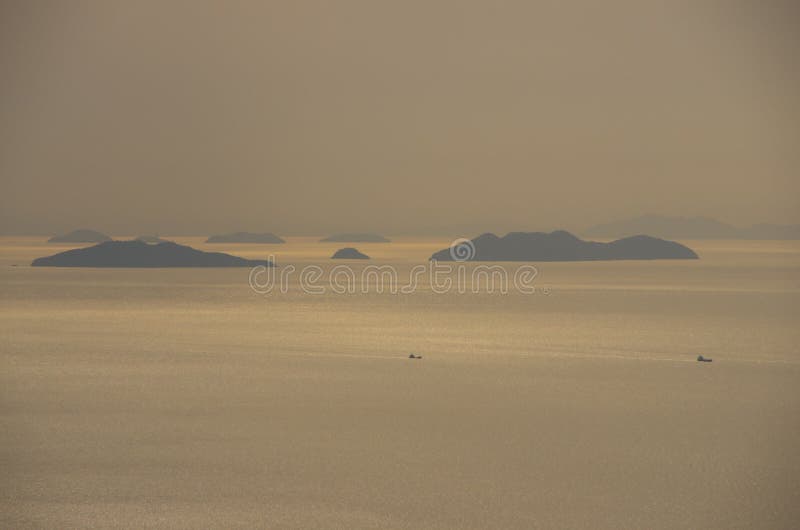 Some Islands in Seto Inland Sea Stock Image - Image of boat, shikoku ...